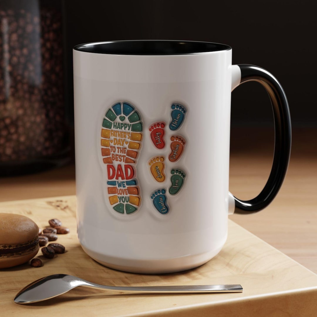 Personalized Dad Mug, Fathers Day Gift From Kids, Coffee Mug Gift, Gift ...