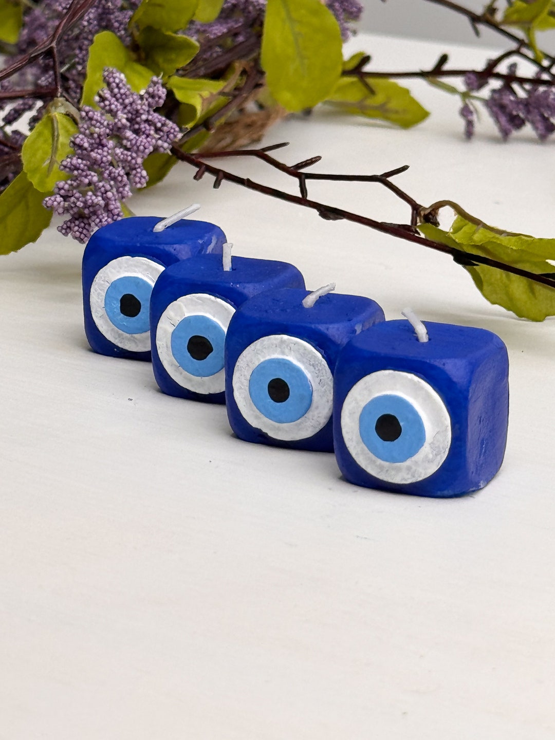 Set of 4 Evil Eye Candles Mothers Day Birthday Perfect Gift Made in ...
