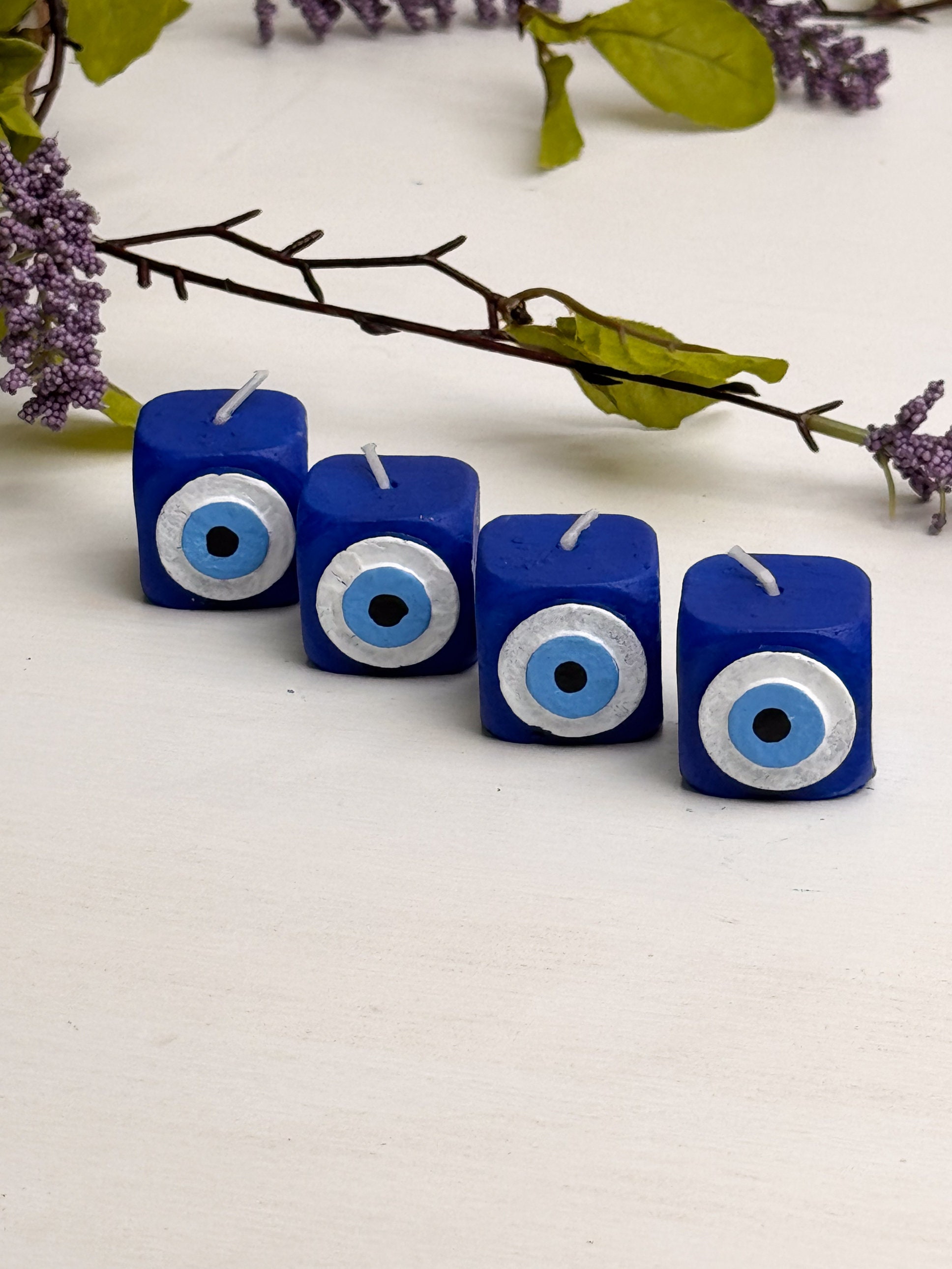 Set of 4 Evil Eye Candles Mothers Day Birthday Perfect Gift Made in ...