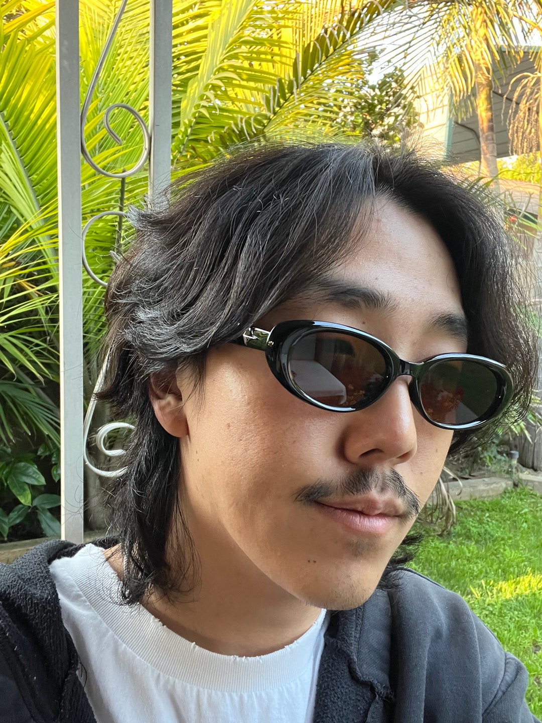 Y2K 90s/2000s Style Oval/cateye Shaped Black Sunglasses - Etsy