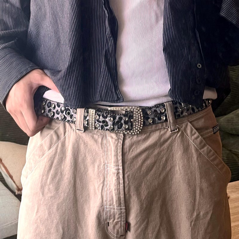 Leopard Print Belt - Etsy