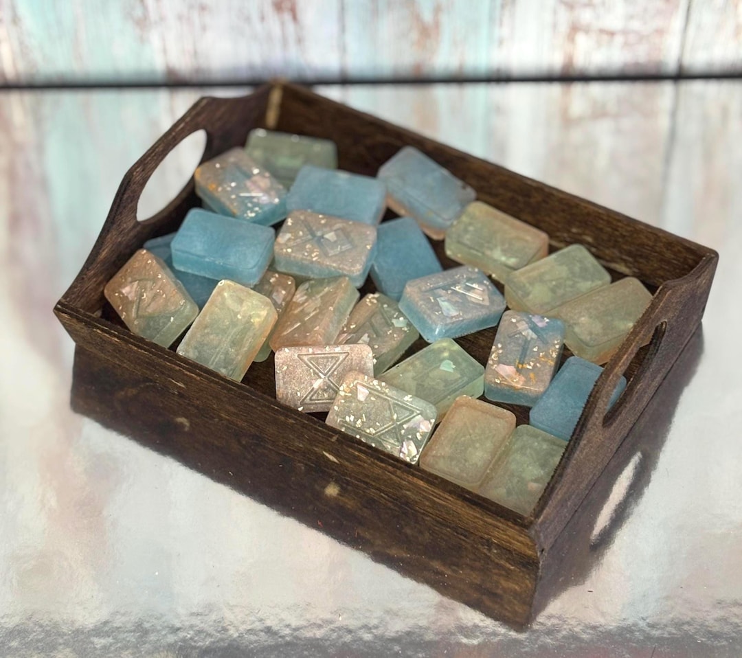 Mystic Prism Rune Set – Handmade Resin Runes With Crystal Shards ...