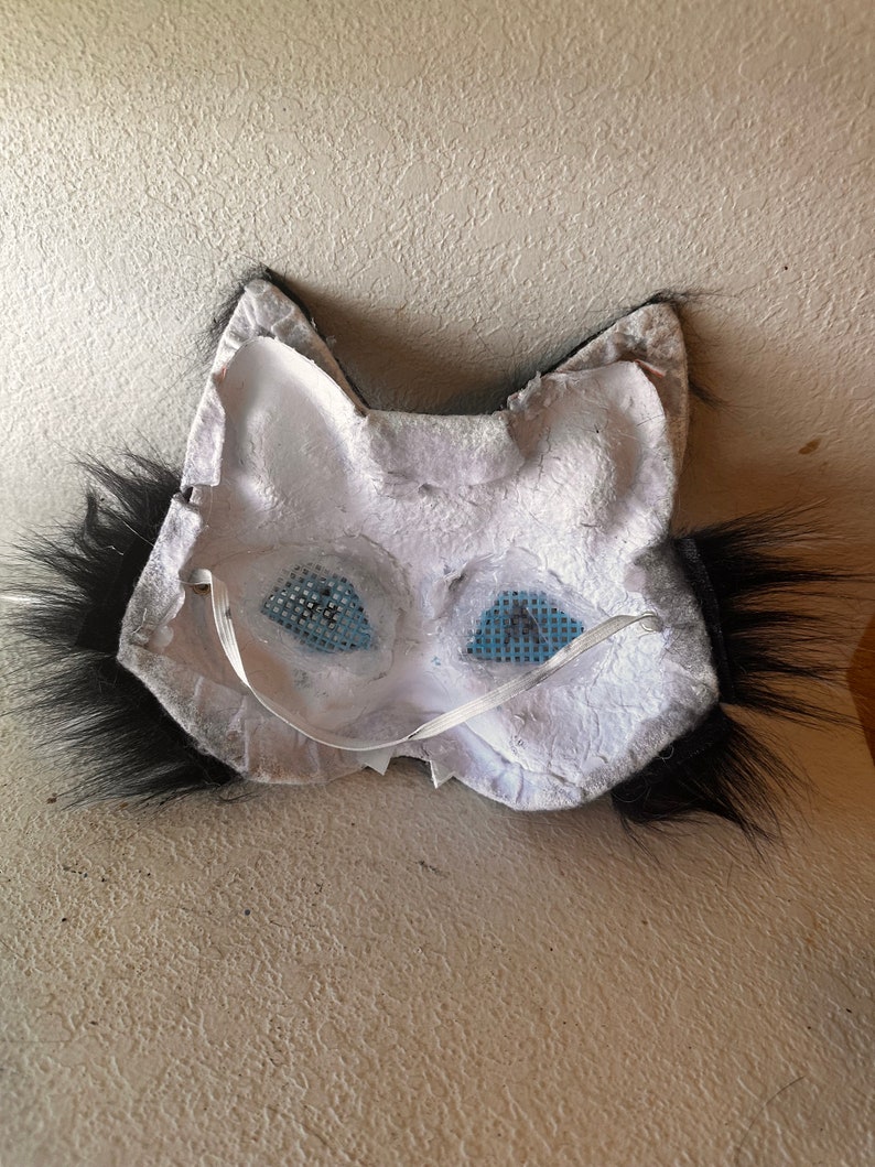 Black and White Cat Mask - Etsy