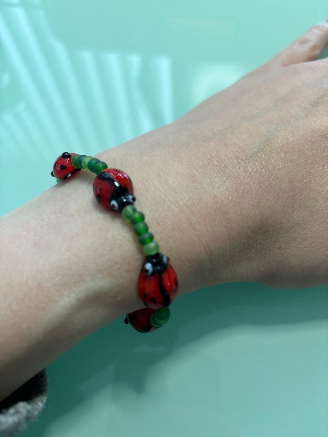 Beaded Miraculous Ladybug Bracelet - Etsy