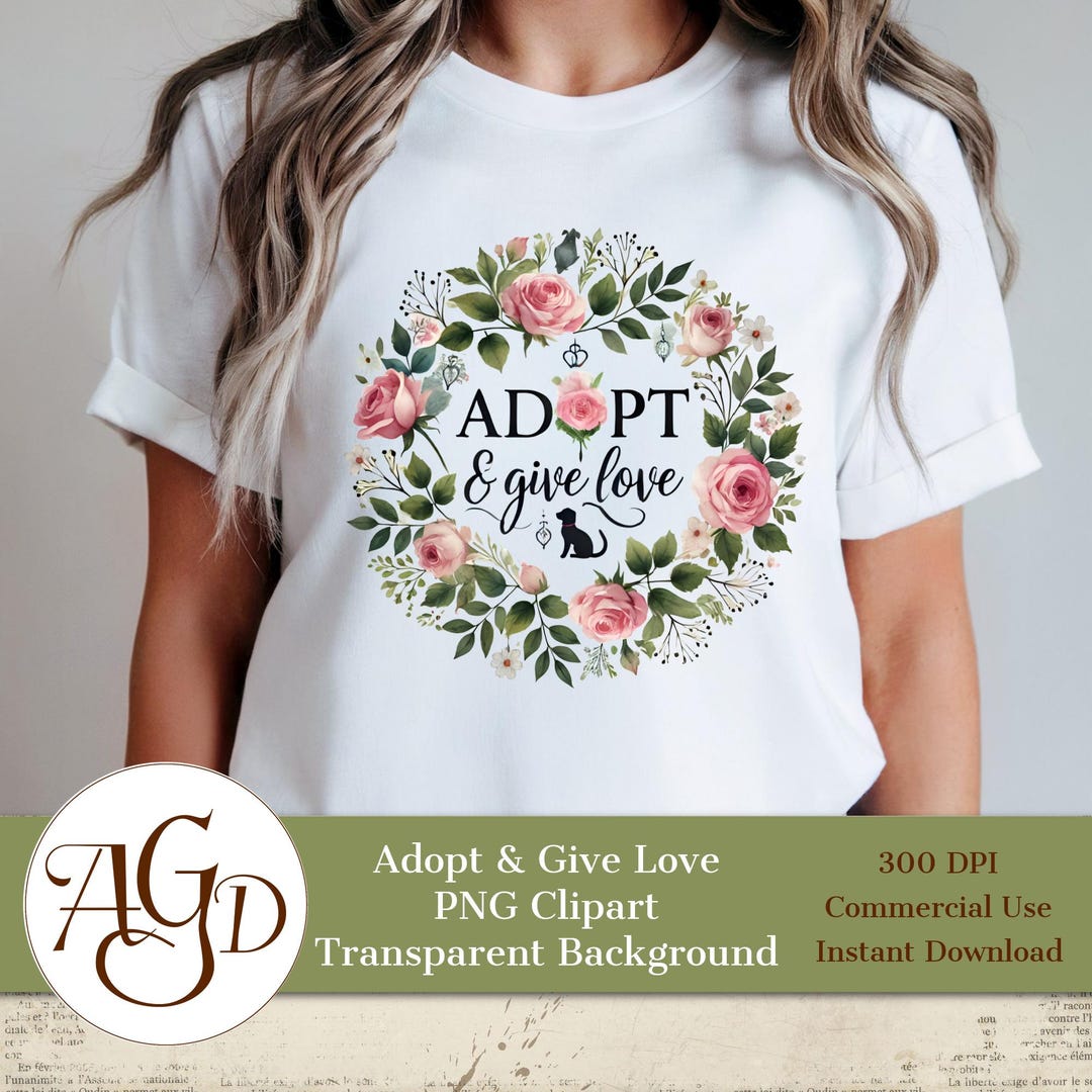 Pet Adoption Design PNG, Tee Design, Pet Adoption Design Ideas, Tees ...