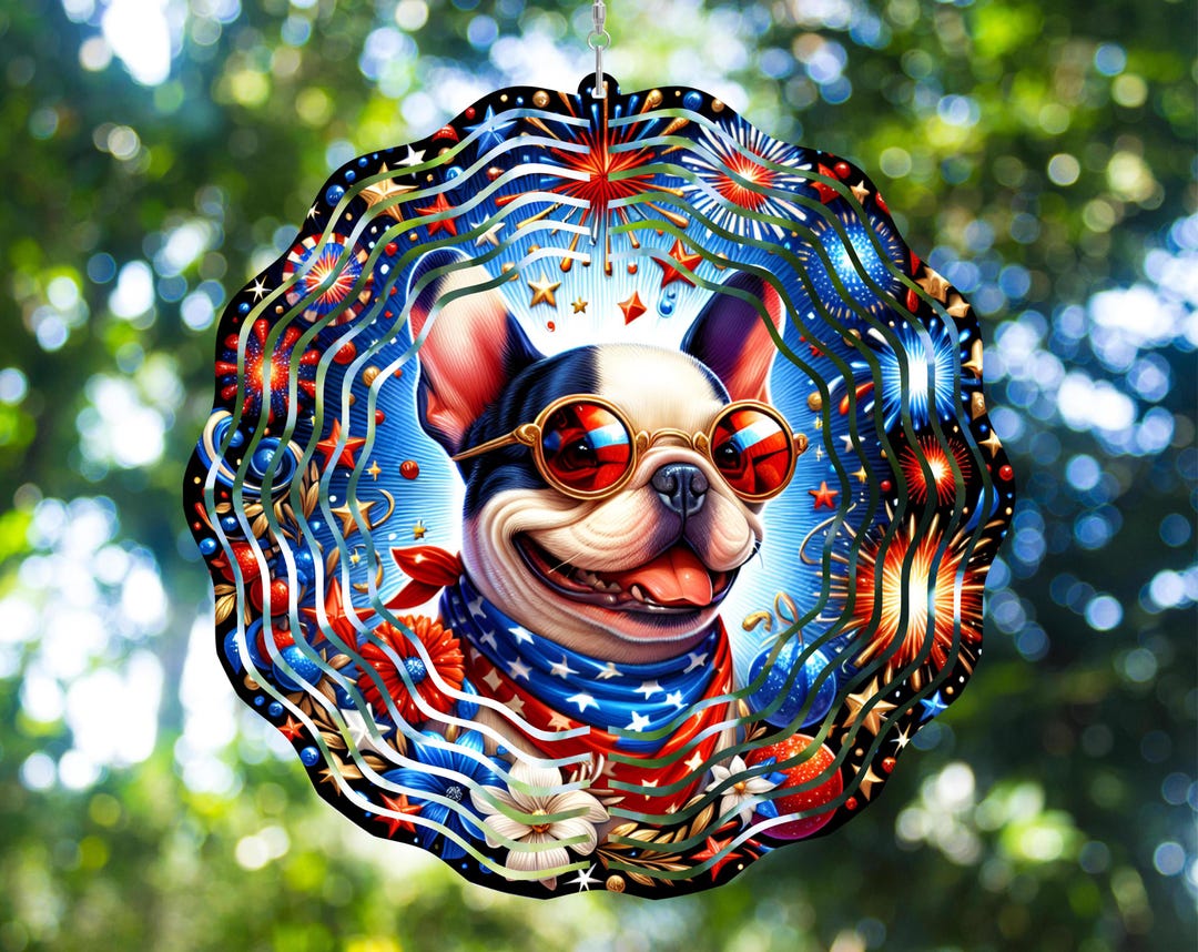 French Bulldog Patriotic PNG | Summer Wind Spinner Design | Frenchie ...