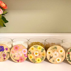 Pressed Flower Pantry Storage Container Kitchen Organization Coffee ...