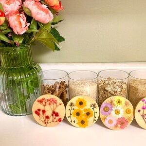 Pressed Flower Pantry Storage Container Kitchen Organization Coffee ...