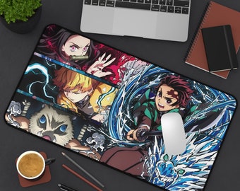 Anime Themed Desk Mat With Demon Slayer Design: Stylish Japanese Anime ...