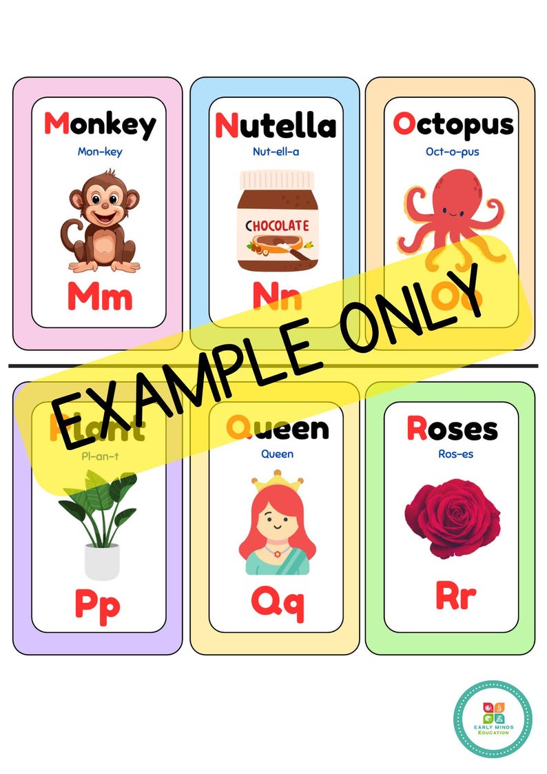 Alphabet Flashcards - Etsy