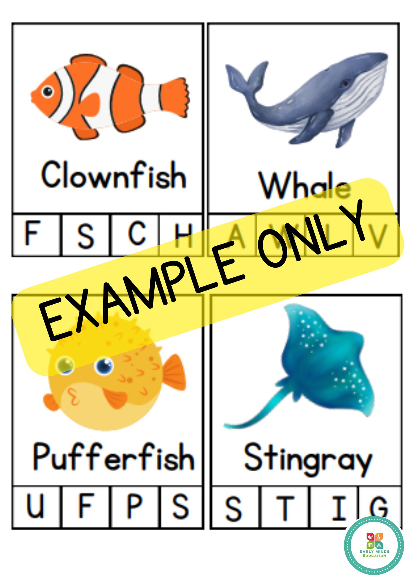 Letter Matching - Ocean - Etsy