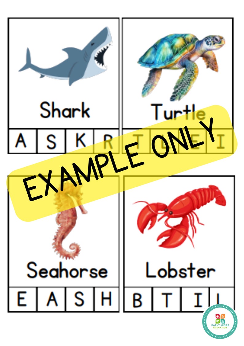 Letter Matching - Ocean - Etsy