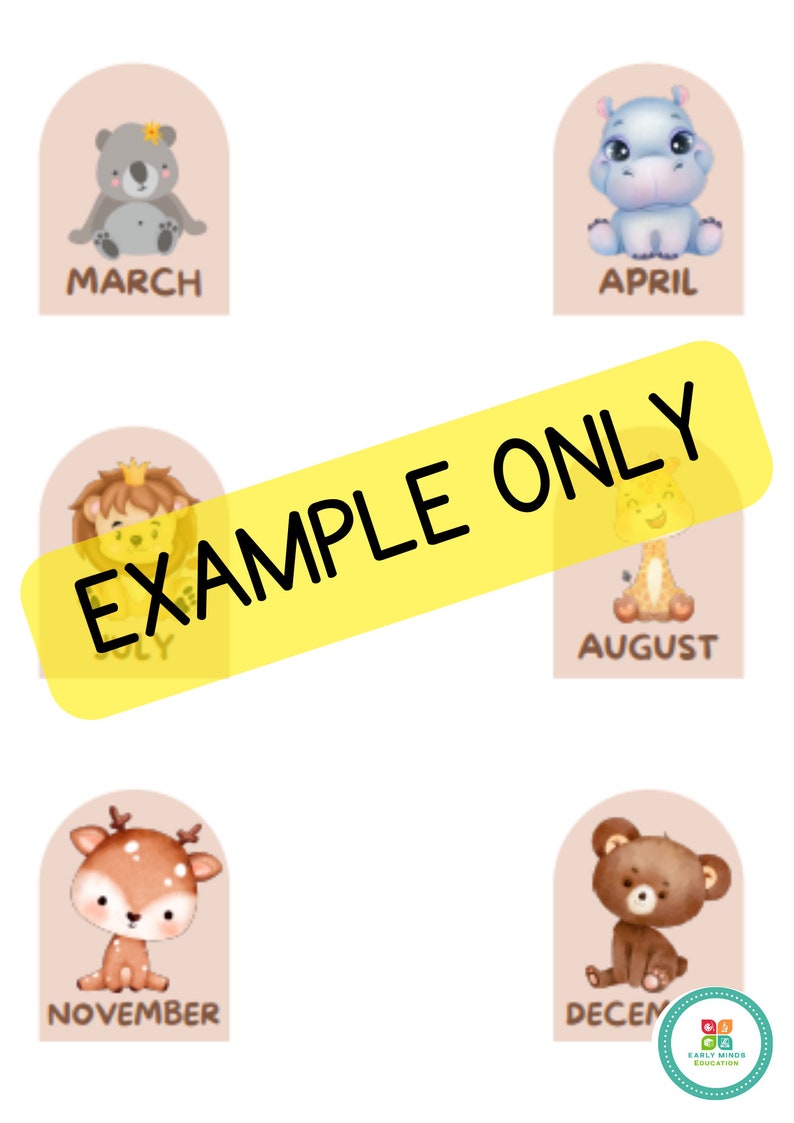 Baby Animals Birthday Charts - Etsy