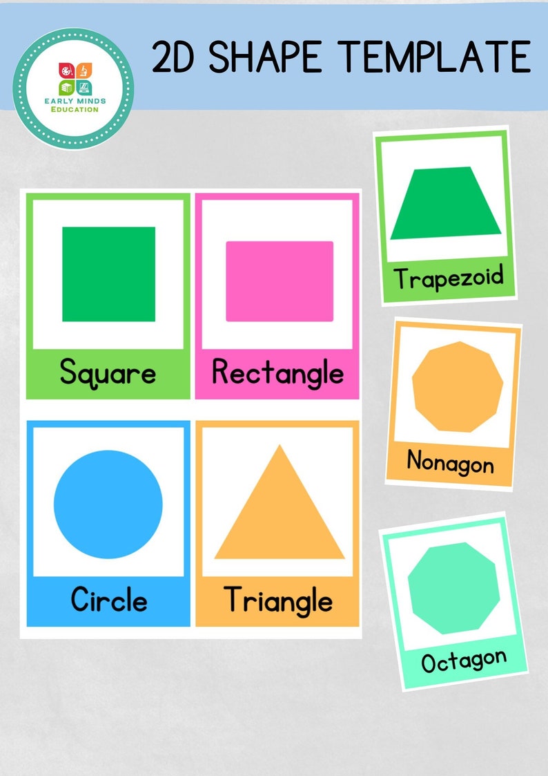 2D Shape Printable Posters - Etsy