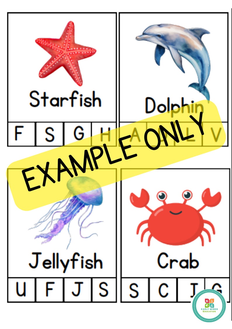 Letter Matching - Ocean - Etsy