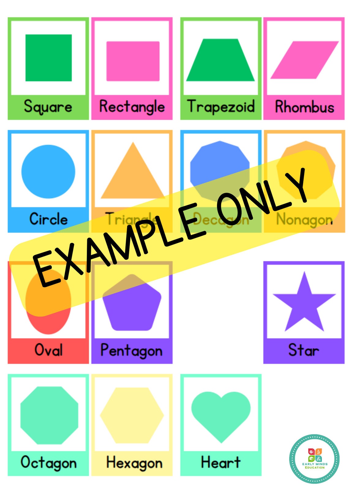 2D Shape Printable Posters - Etsy