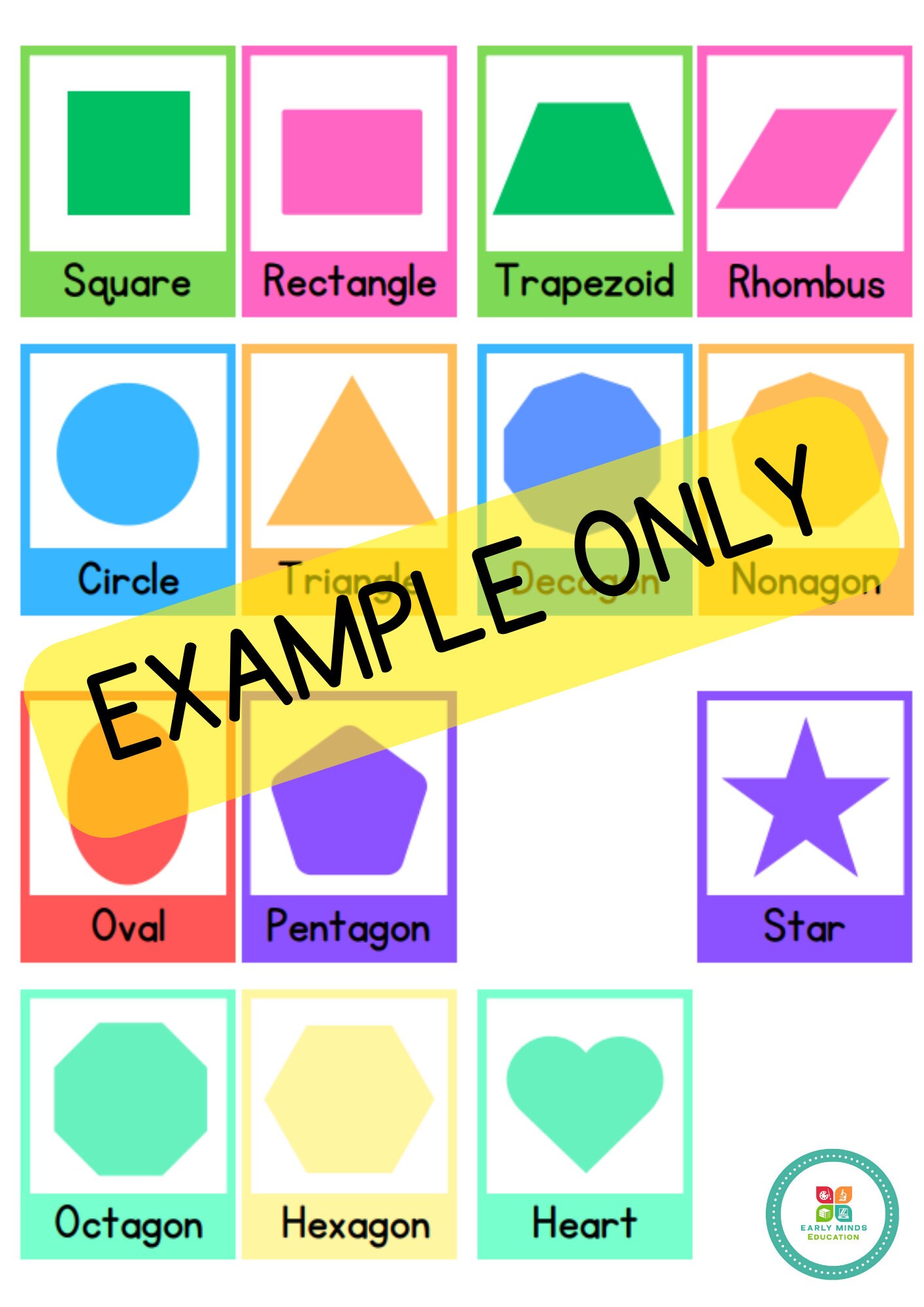 2D Shape Printable Posters - Etsy