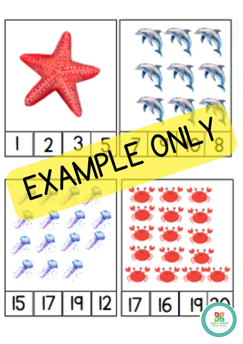Number Matching: Under the Sea - Etsy
