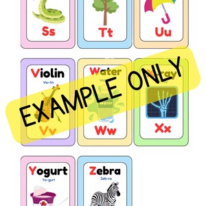 Alphabet Flashcards - Etsy