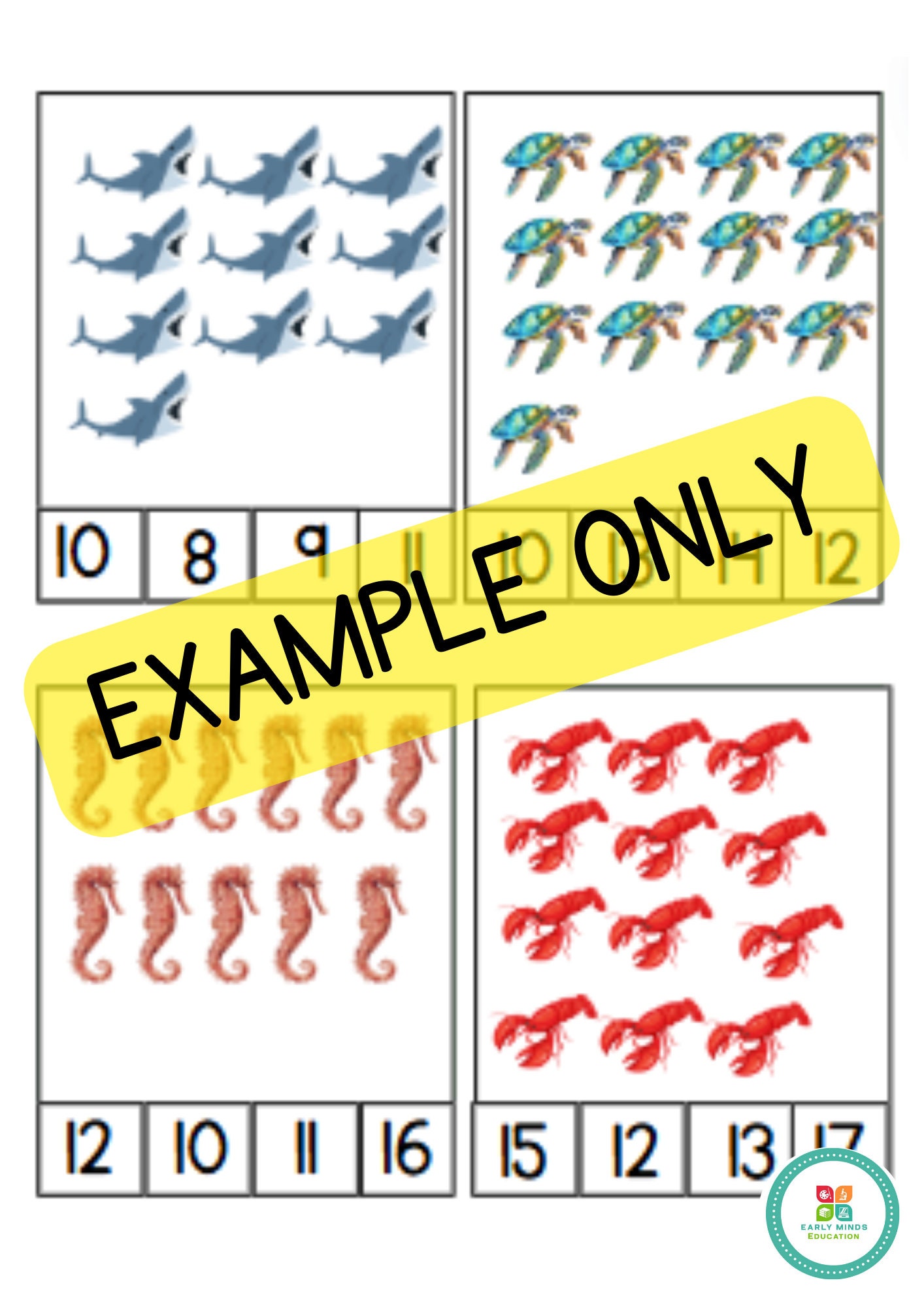 Number Matching: Under the Sea - Etsy
