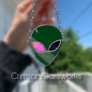 Alien Stained Glass Sun Catcher/wall Hanging - Etsy