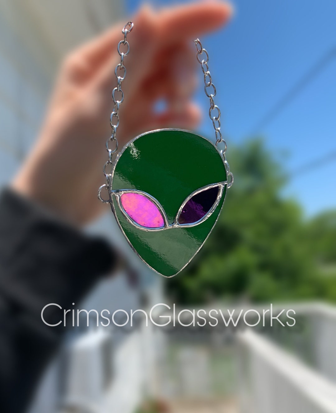 Alien Stained Glass Sun Catcher/wall Hanging - Etsy