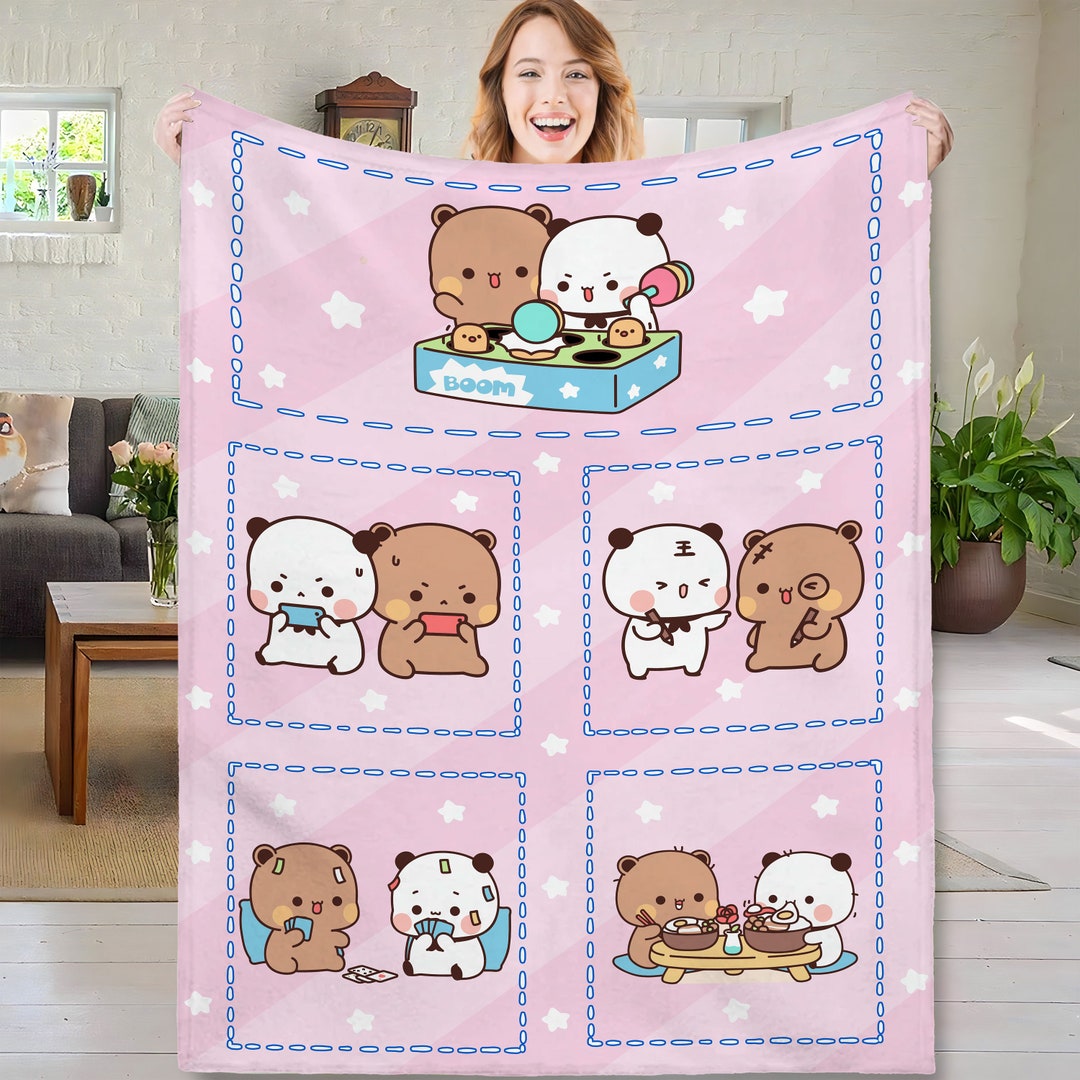 Cute Bubu and Dudu Blanket Lovely Bubu Dudu Throw Blanket Print for ...