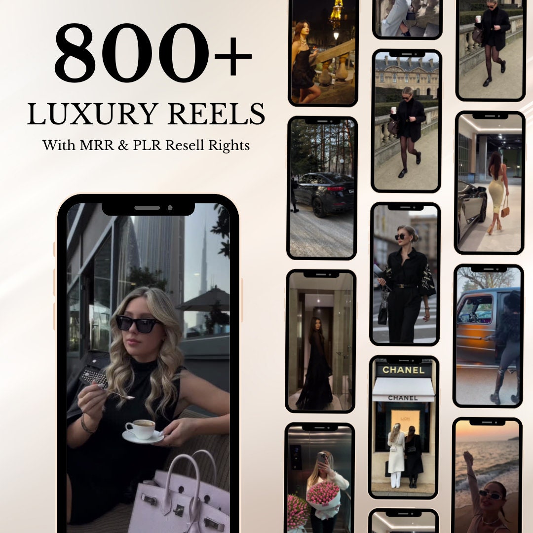 800 Luxury Women Reels Rich Luxury Women Reels for Instagram Digital Products Instant Download ...