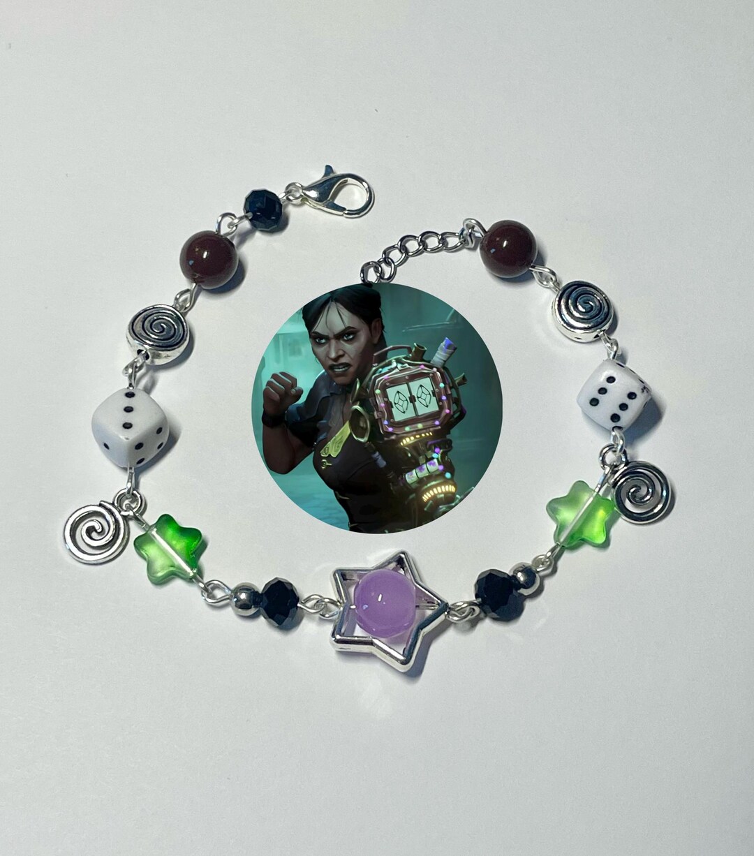 Arcane Sevika Charm Bracelet: League of Legends Inspired Jewelry - Etsy