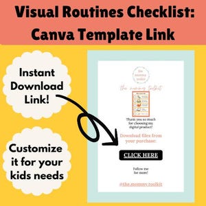 Visual Checklist Template for Kids' After School & Bedtime Routines - Etsy