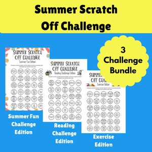 Kids Summer Scratch off Challenge BUNDLE Kids Summer Activity Challenge ...
