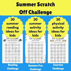 Kids Summer Scratch off Challenge BUNDLE Kids Summer Activity Challenge ...