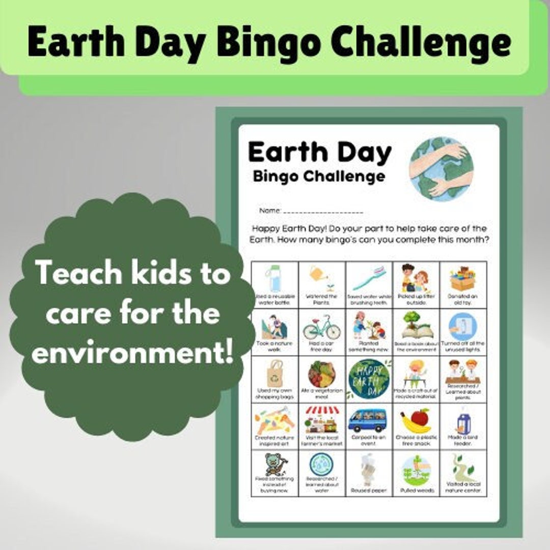 Interactive Eco-friendly Bingo Game for Kids - Fun Earth Day Activity ...