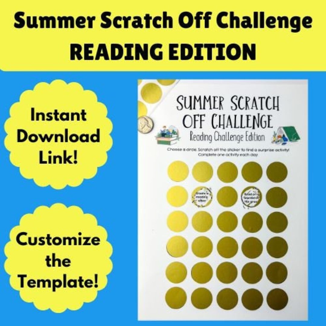 Children's Summer Reading Scratch-off Activity | Fun Literacy Challenge ...