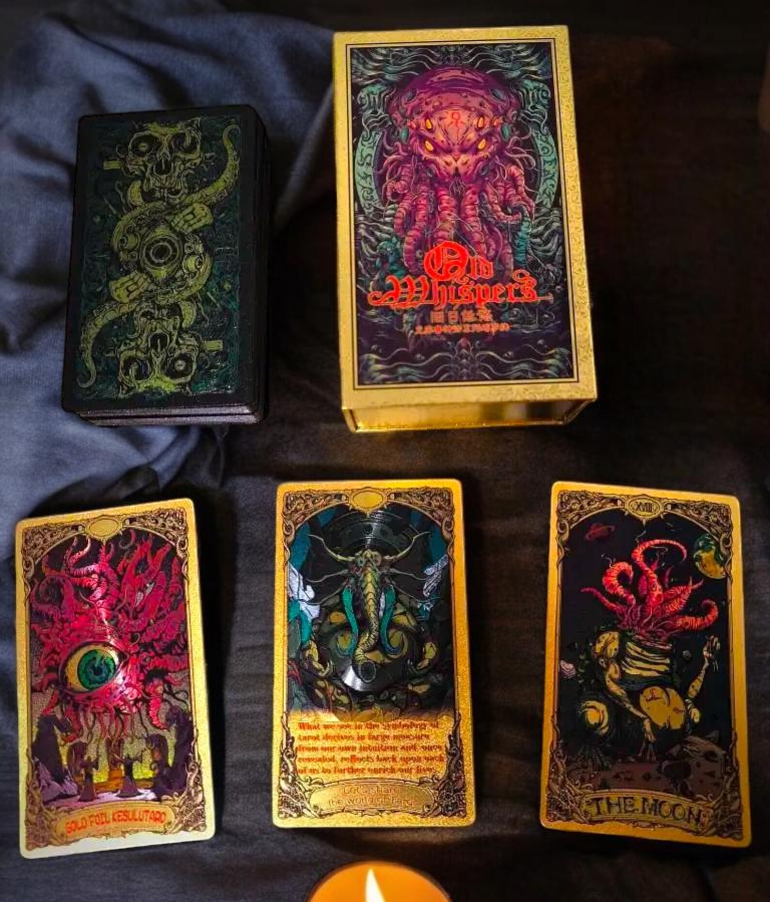 Gold Cthulhu Tarot Cards Deck: Waterproof With Guidebook & Gift Box - Etsy