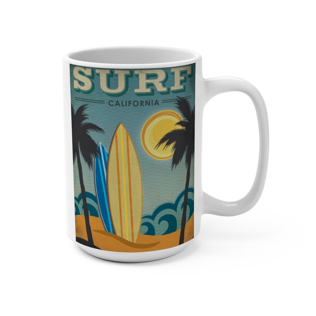 California Surfing Mug 15oz - Etsy