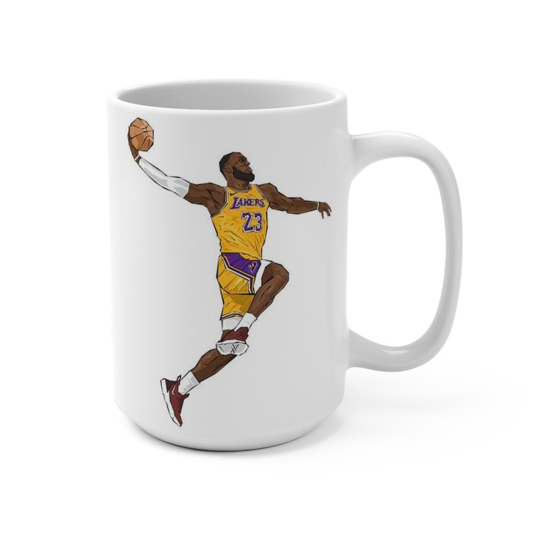 Lebron James Los Angeles Lakers Art Mug 15oz - Etsy