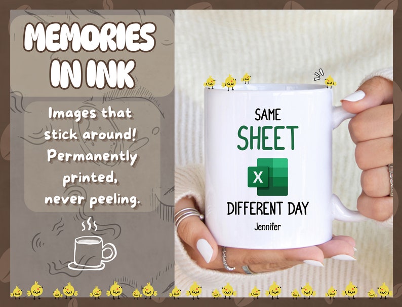 Same Sheet Different Day Personalized Mug, Funny Accountant Data ...
