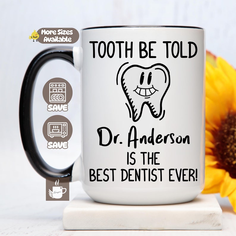 Tooth Be Told Personalized Mug, Custom Dentist Mug, Dental Student Mug ...