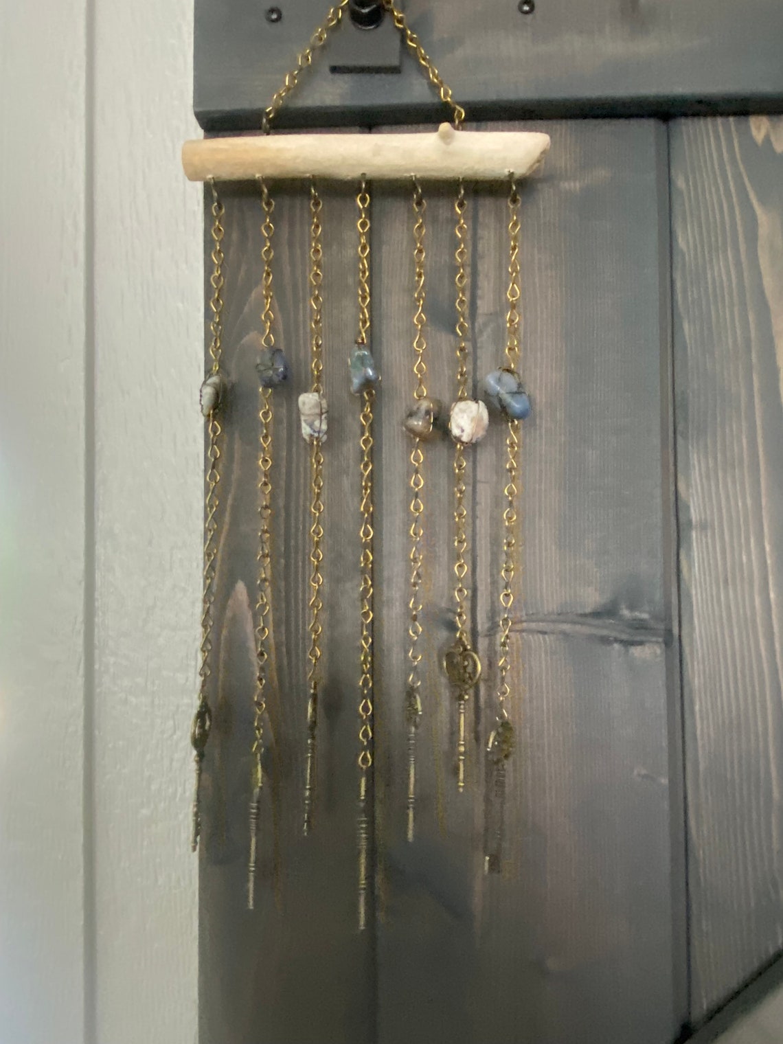 Skeleton Key Wind Chime Browns,blues,and Greens - Etsy