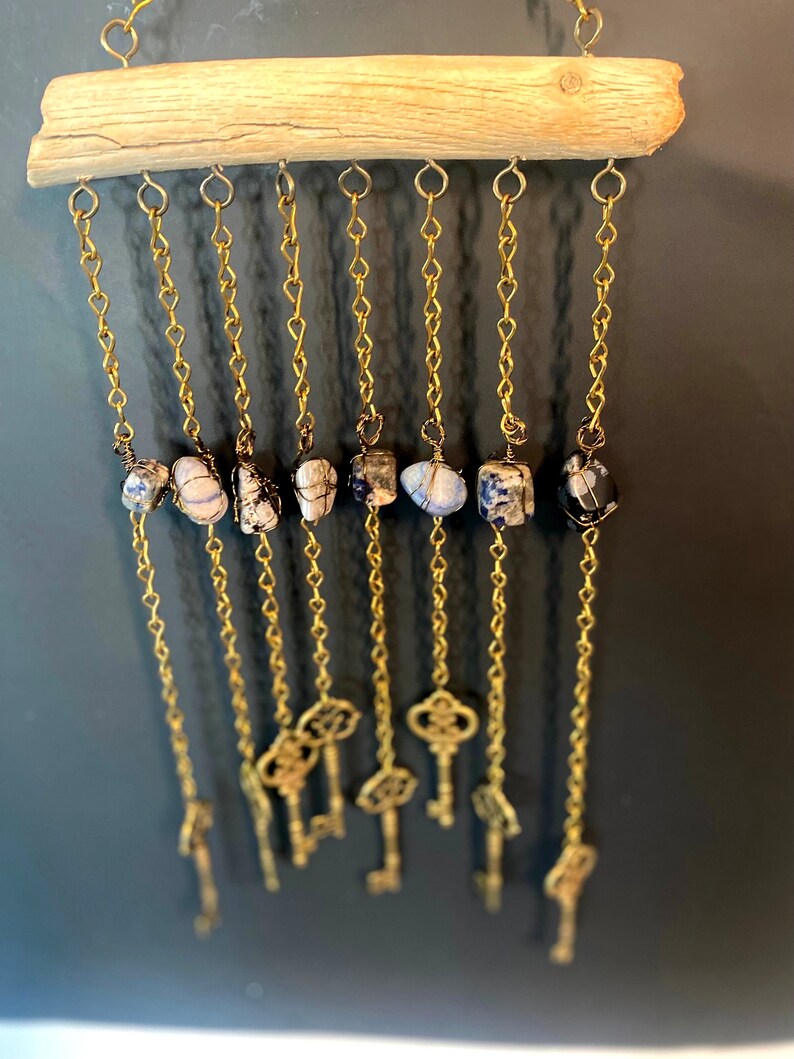 Skeleton Key Wind Chime Browns,blues,and Greens - Etsy