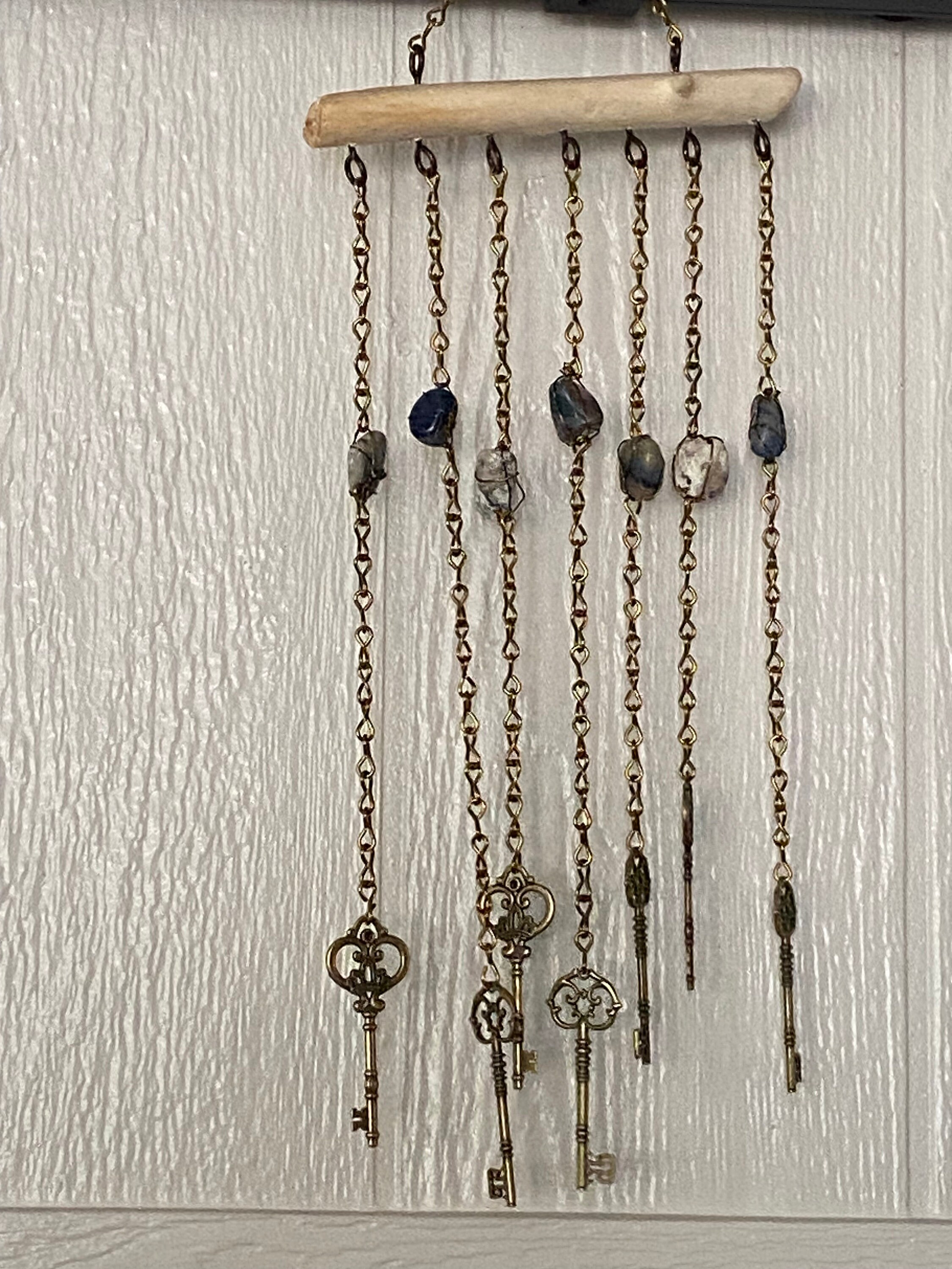 Skeleton Key Wind Chime Blues,tans,whites,gray - Etsy
