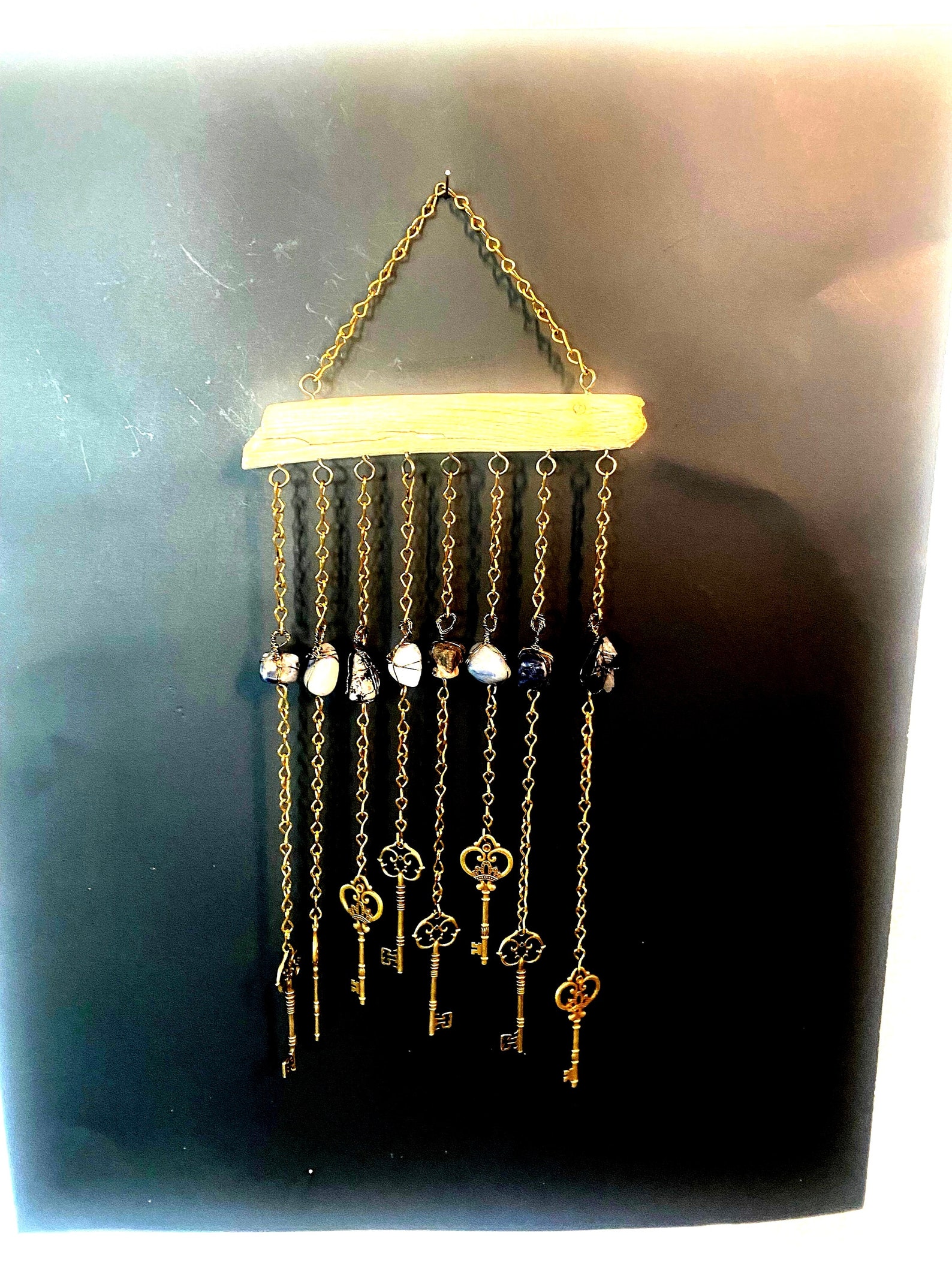 Skeleton Key Wind Chime Browns,blues,and Greens - Etsy