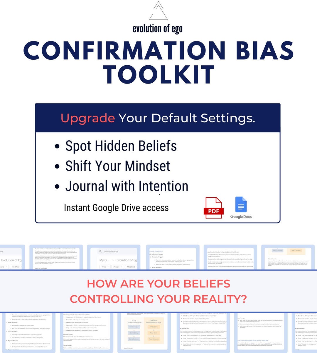 Confirmation Bias Toolkit: Self-awareness Workbook (PDF Download) - Etsy UK