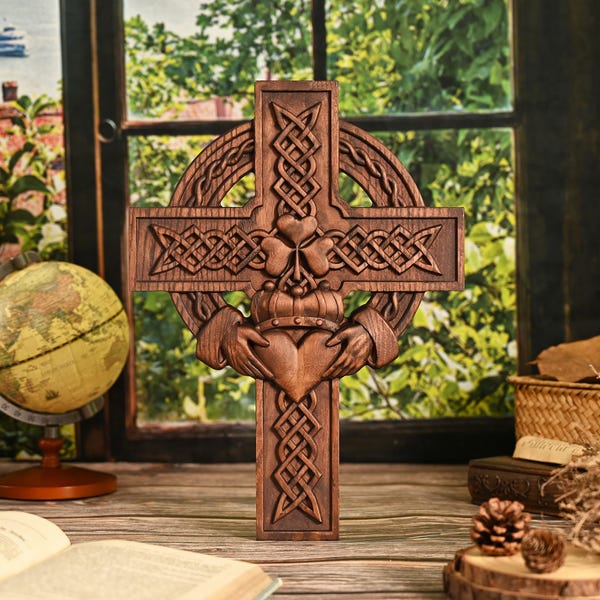 Wooden Celtic Cross - Etsy