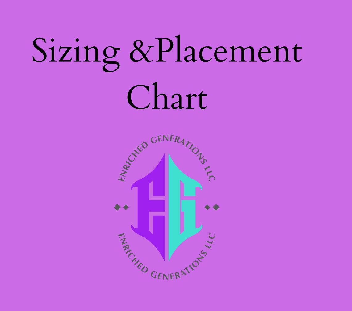Shirt Sizing and Placement Chart - Etsy