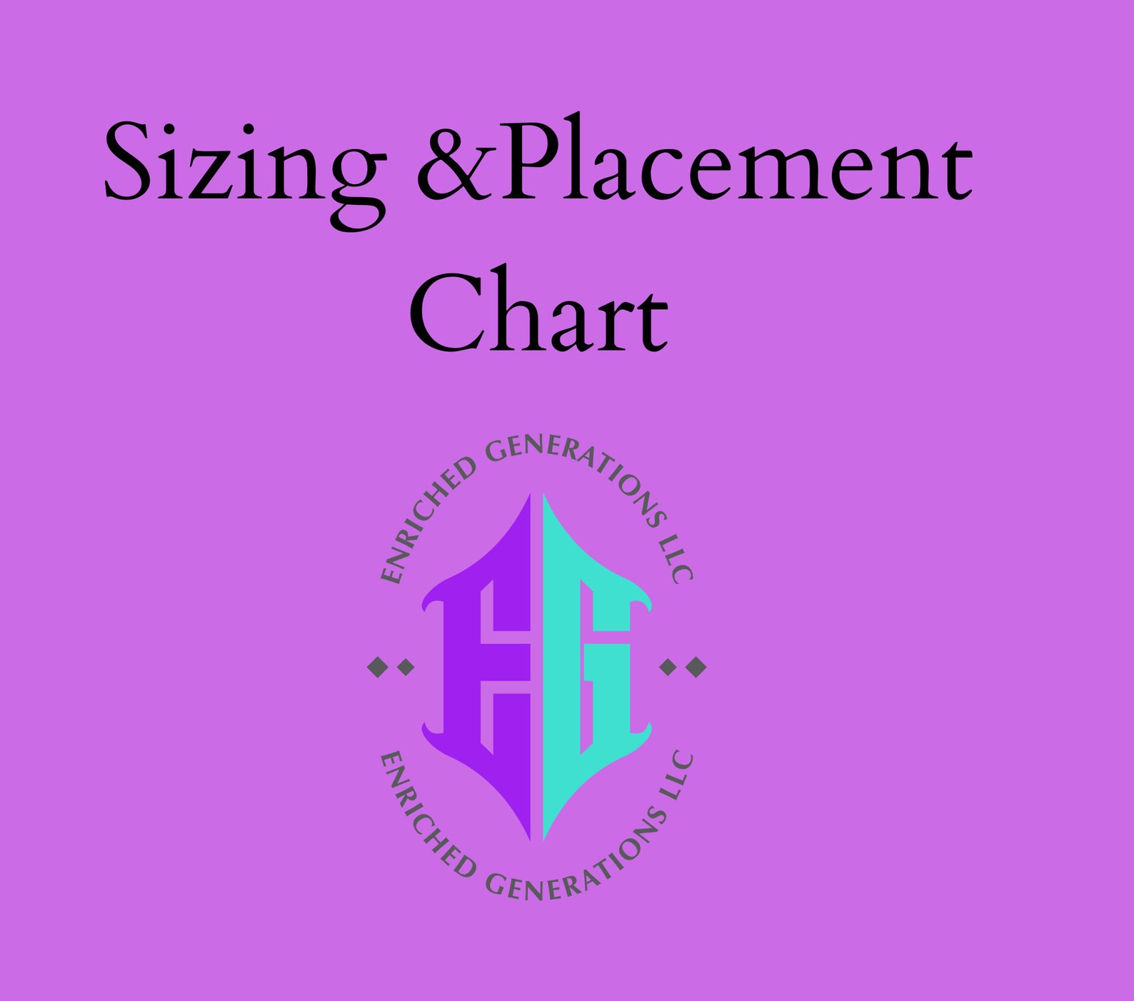 Shirt Sizing and Placement Chart - Etsy