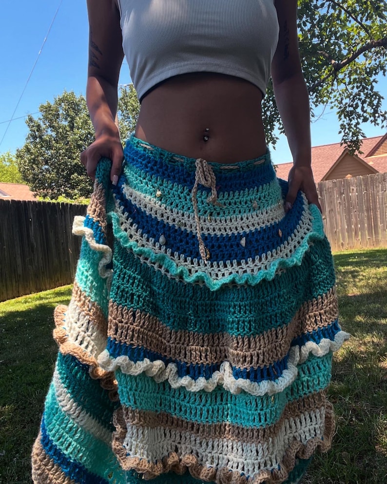 Ruffle Maxi Skirt Pattern - Etsy