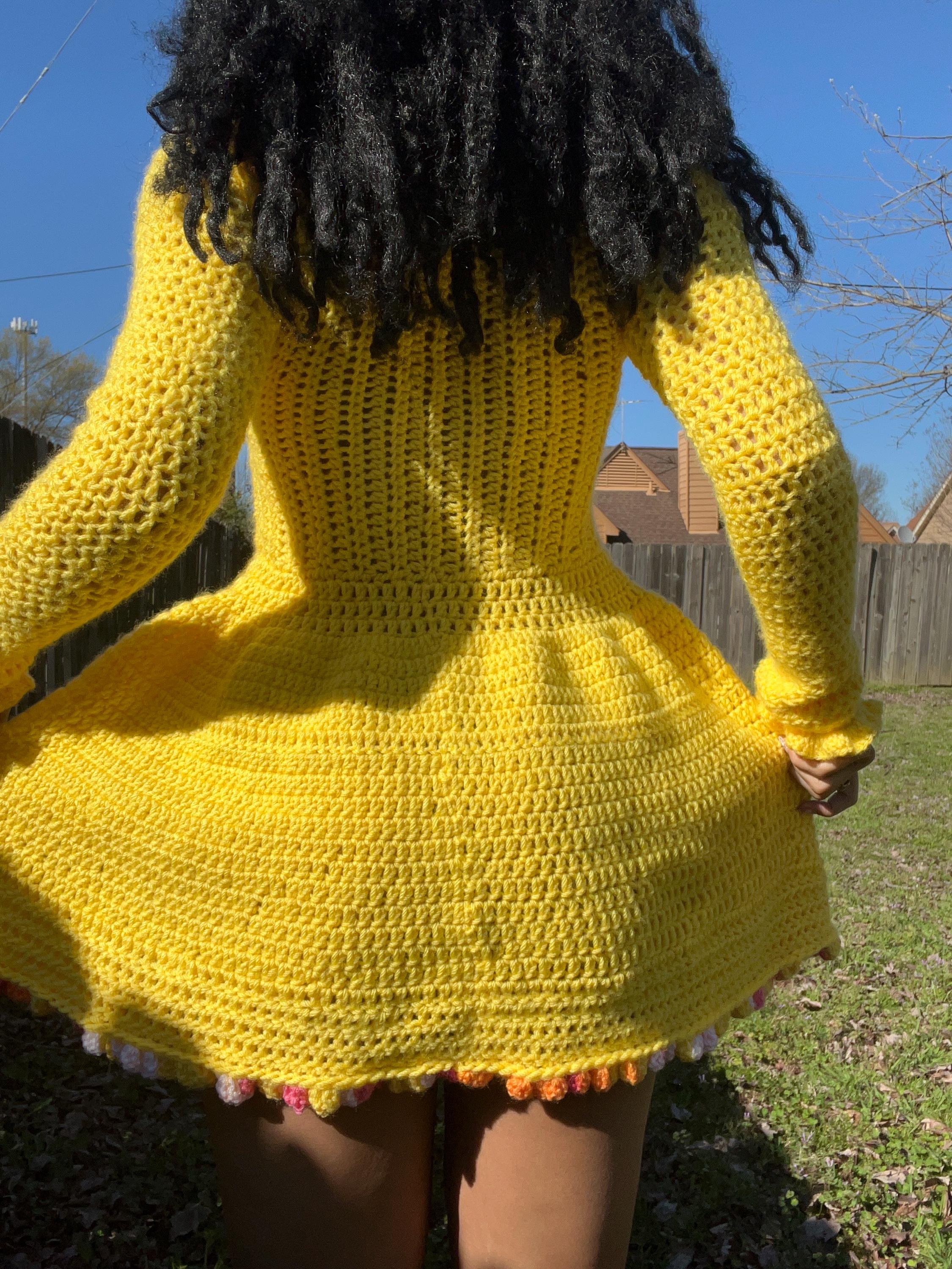 Yellow Dress Pattern - Etsy