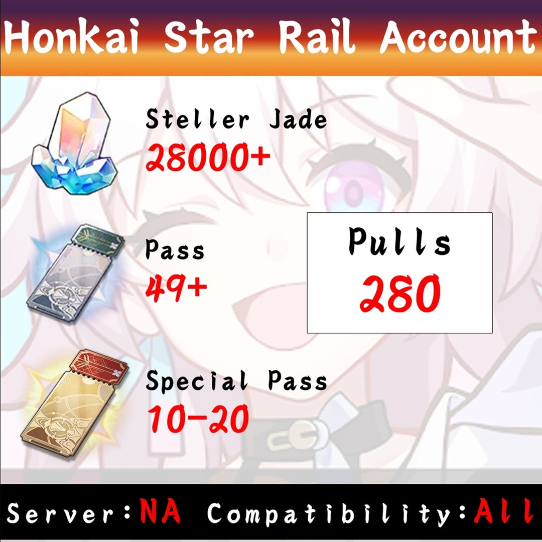 Honkai Star Rail Account NA Server America Server 280 Pulls Steller ...